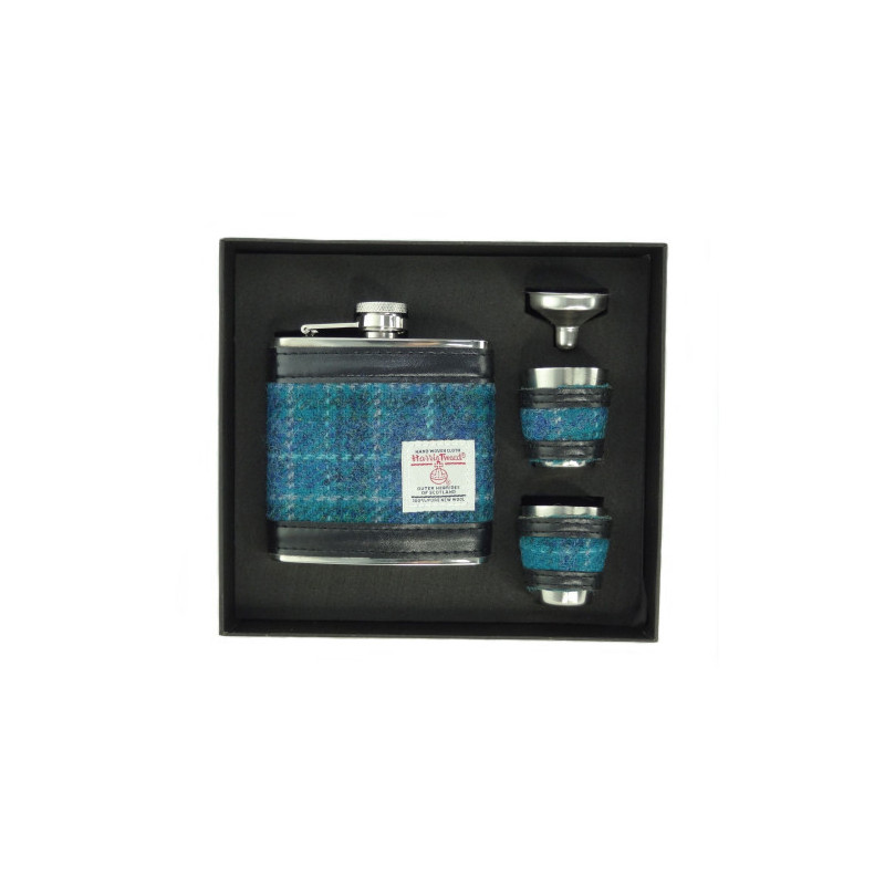 Harris Tweed Hip Flask Gift Set Glen Appin Hip Flask 6oz Harris Tweed ...
