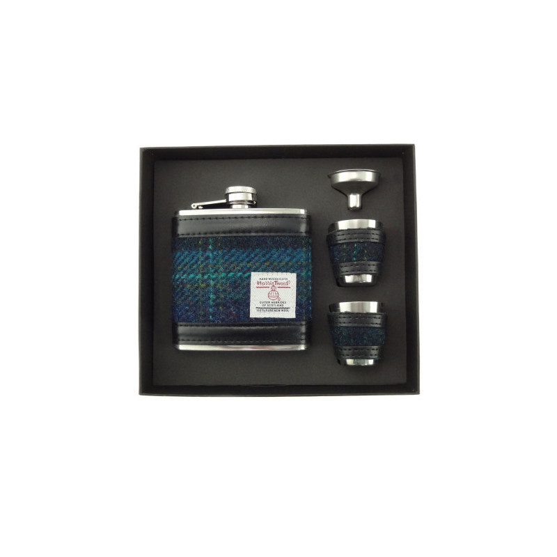 Harris Tweed Hip Flask Gift Set Glen Appin Hip Flask 6oz Harris Tweed ...